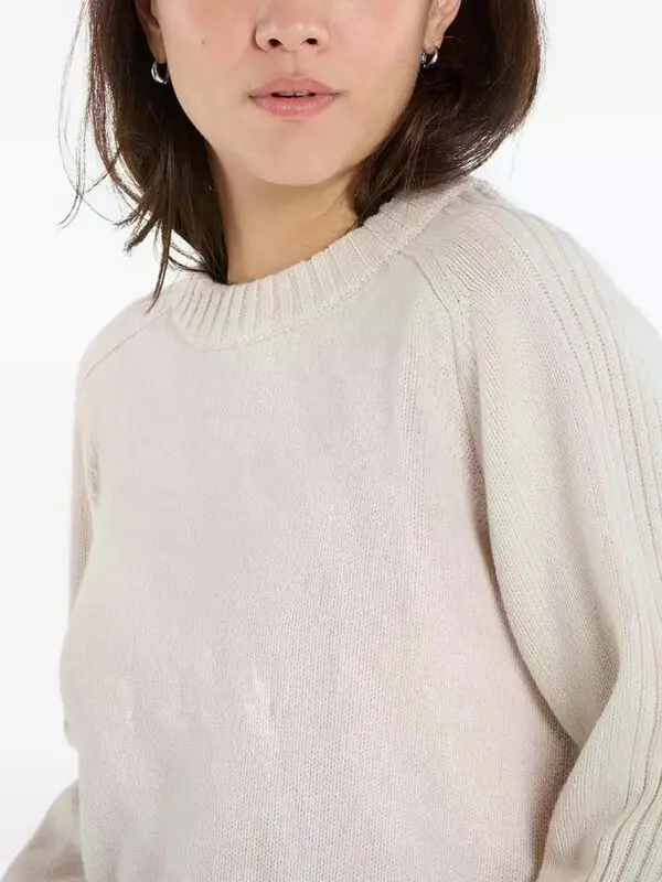 SAMSOE SAMSOE Ribbed Raglan-sleeve Sweater