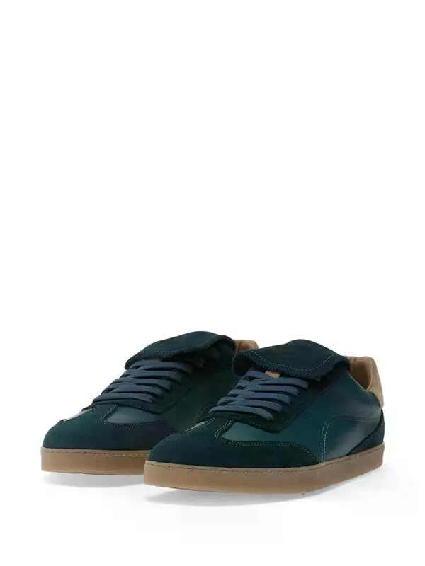 GROUNDS Panelled Suede-trim Sneakers