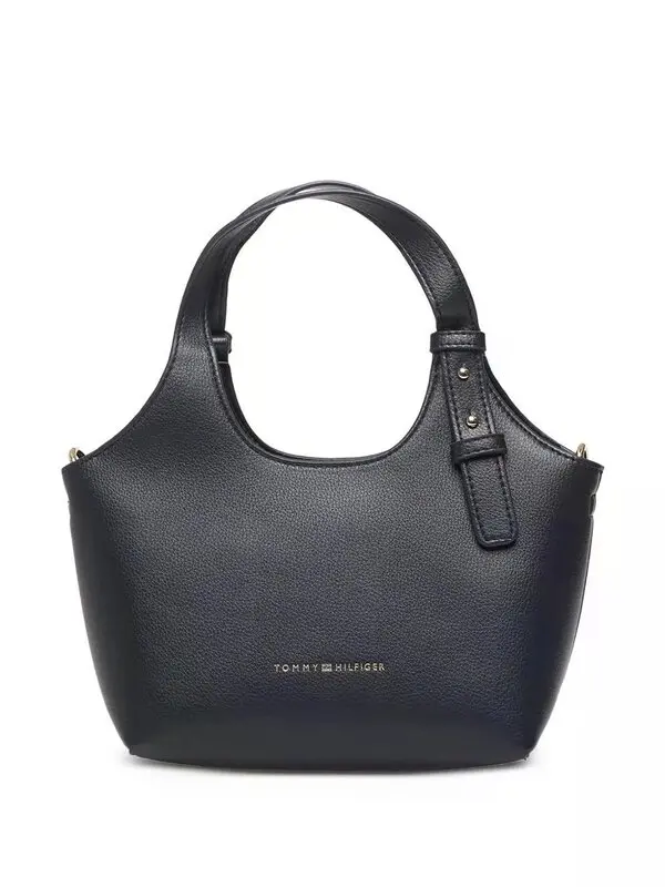 Tommy Hilfiger Mini Logo-detail Pebbled-texture Tote Bag