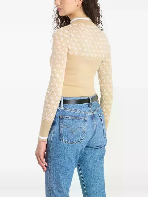 Guess Monogram Mock-neck Top