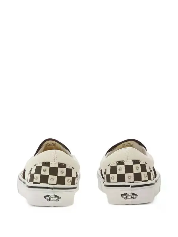 VANS Checkerboard Studded Slip-on Sneakers - Brown