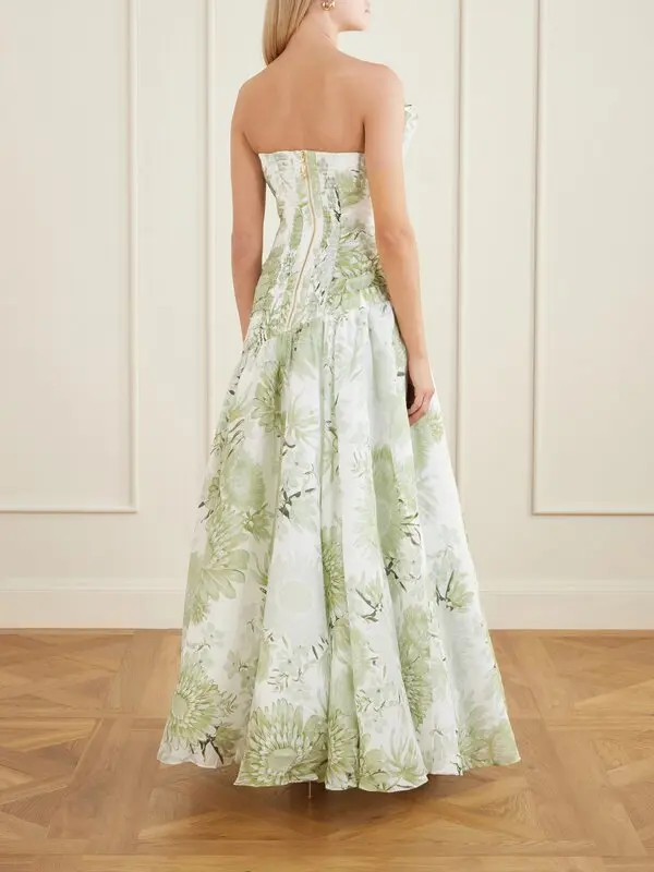 Aje Reflector Organza Gown - Green