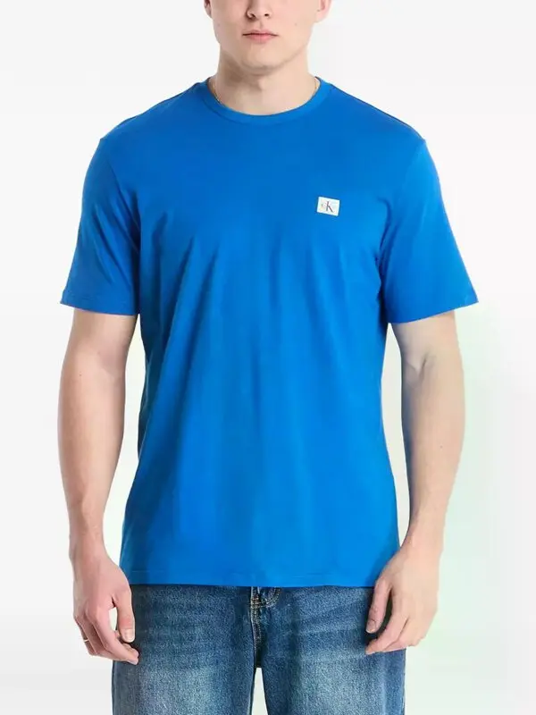 Calvin Klein Logo-patch T-shirt - Blue