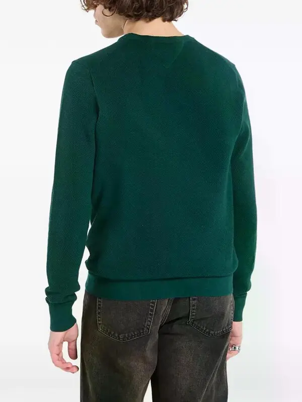 Tommy Hilfiger Logo-patch Waffle-knit Sweater