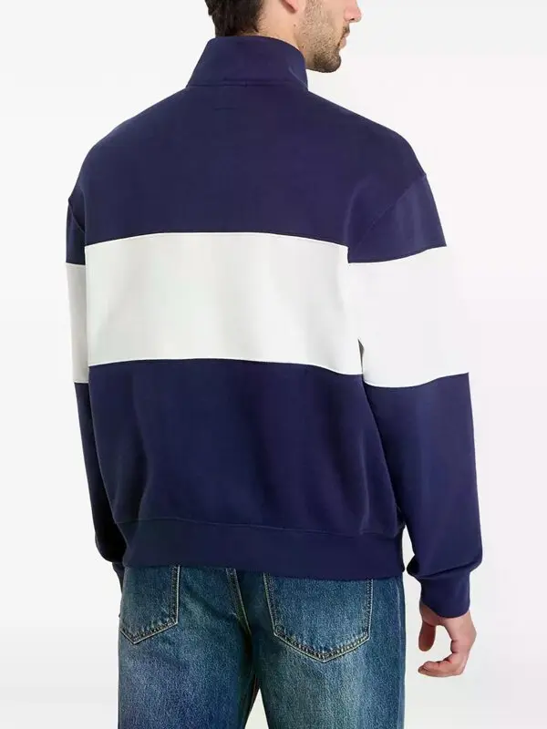 Gap Logo-embroidered Colour-block Sweater - Blue