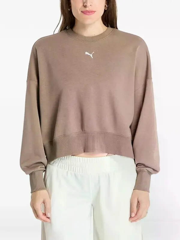 PUMA Logo-embroidered Cropped Sweater