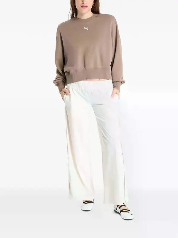 PUMA Logo-embroidered Cropped Sweater