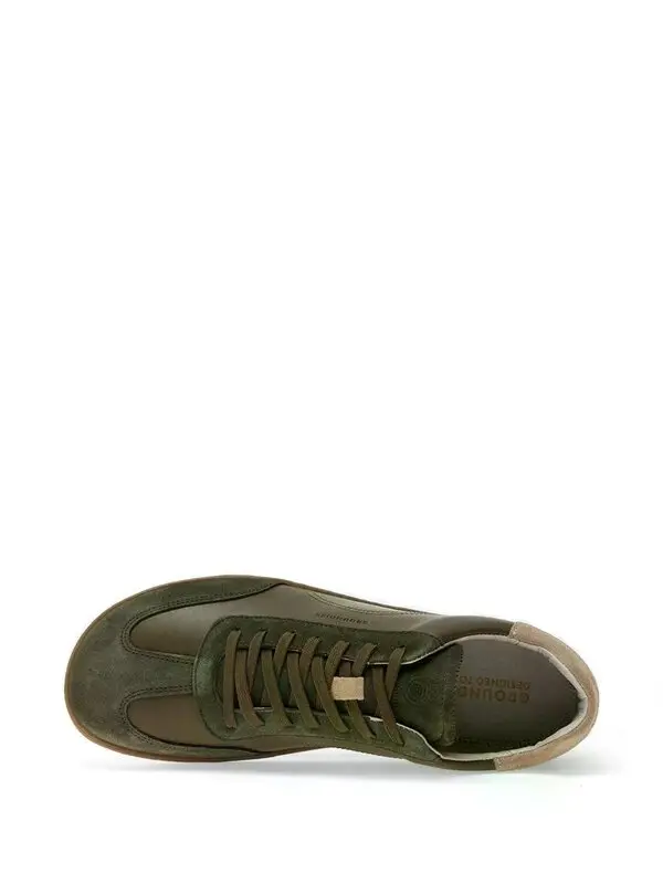 GROUNDS Panelled Suede-trim Sneakers
