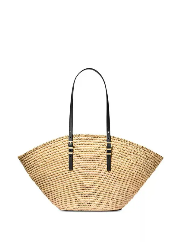 Michael Kors Isa Woven Straw Tote Bag