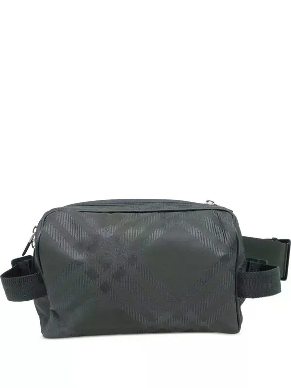 Burberry Check-jacquard Belt Bag - Green