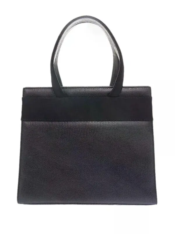 FERRAGAMO 20th Century Lizard Embossed Leather Vara Bow Satchel