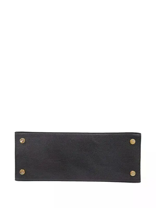 FERRAGAMO 20th Century Lizard Embossed Leather Vara Bow Satchel