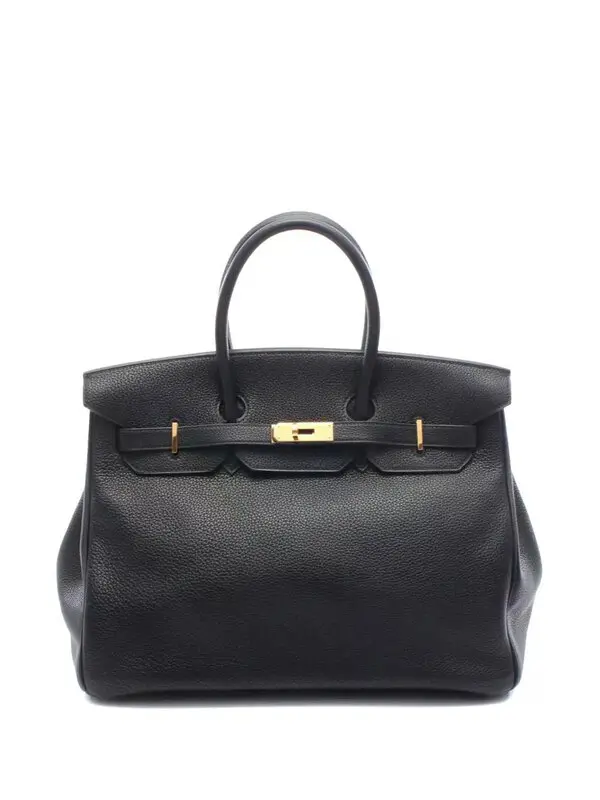 Hermès 2004 Togo Birkin Retourne 35 Handbag - Black