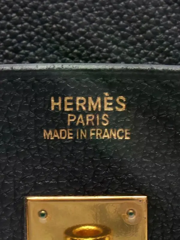 Hermès 2004 Togo Birkin Retourne 35 Handbag - Black