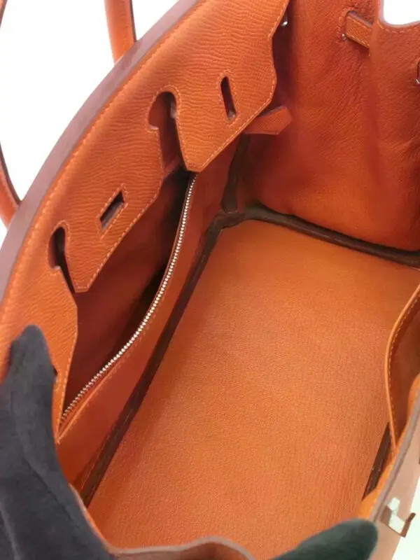 Hermès 2007 Epsom Birkin Retourne 25 Handbag - Orange