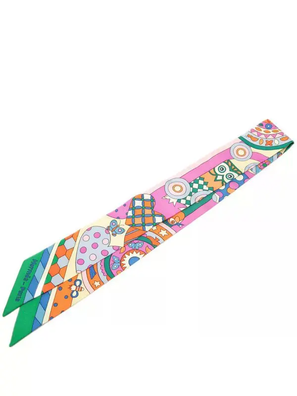 Hermès 2000-2025 Les Murmures De La Foret Silk Twilly Scarf Scarves - Multicolour