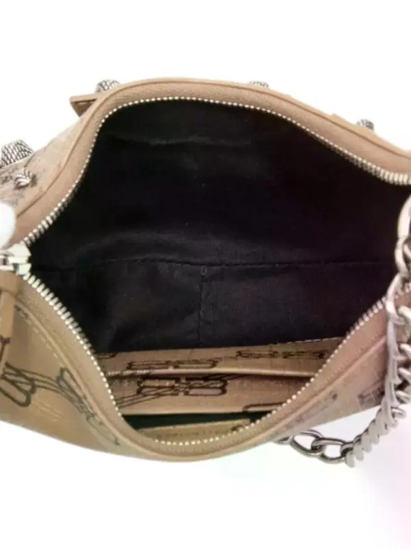 Balenciaga 2022 Mini Bb Monogram Coated Canvas Le Cagole Satchel - Brown
