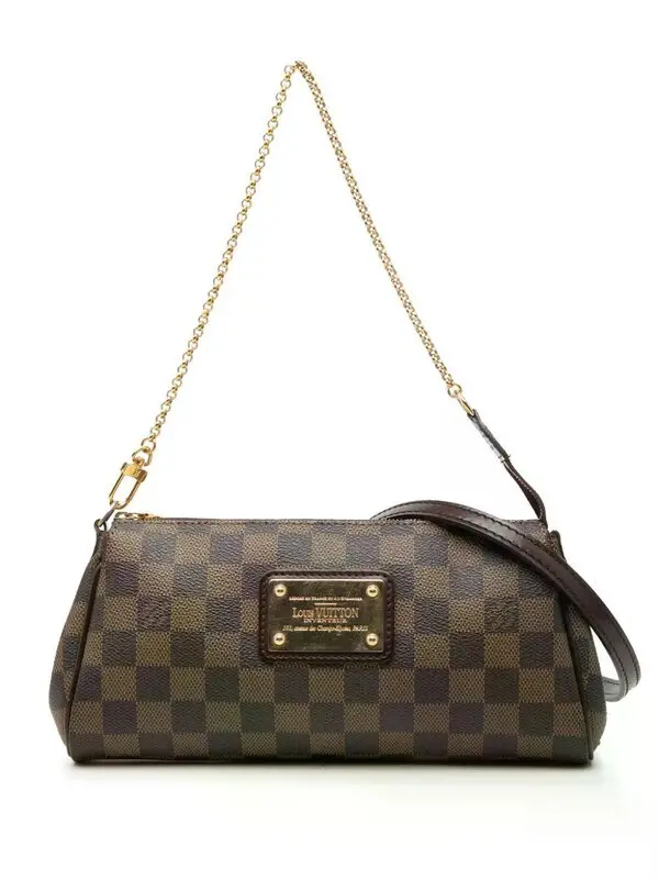 LOUIS VUITTON 2008 Damier Ebene Eva Satchel - Brown