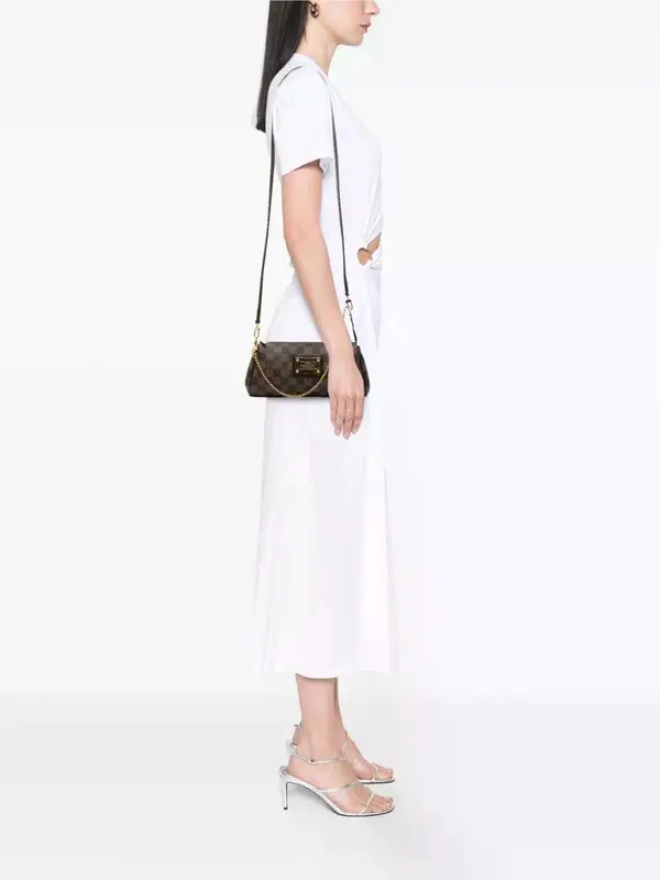 LOUIS VUITTON 2008 Damier Ebene Eva Satchel - Brown