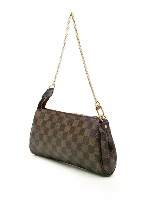 LOUIS VUITTON 2008 Damier Ebene Eva Satchel - Brown