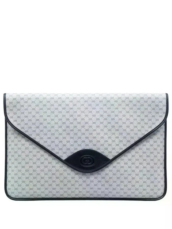 Gucci 20th Century Micro Gg Supreme Clutch - Grey