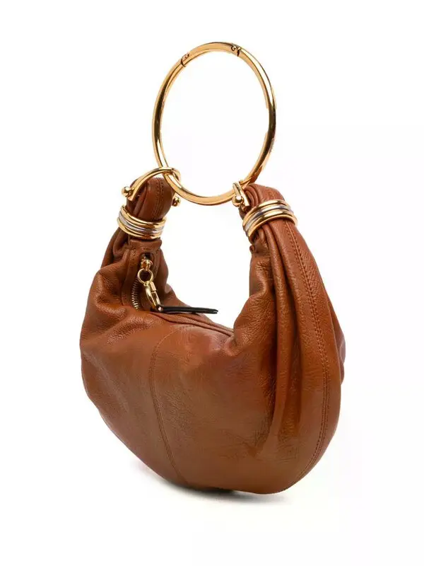 Chloé Small Leather Hobo Satchel - Brown