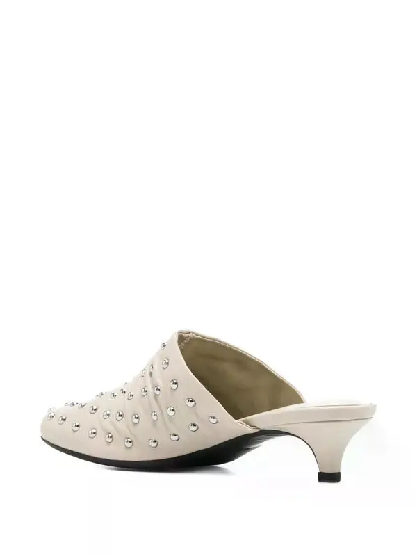 Ash Eloise Studded-detail Mules - Neutrals