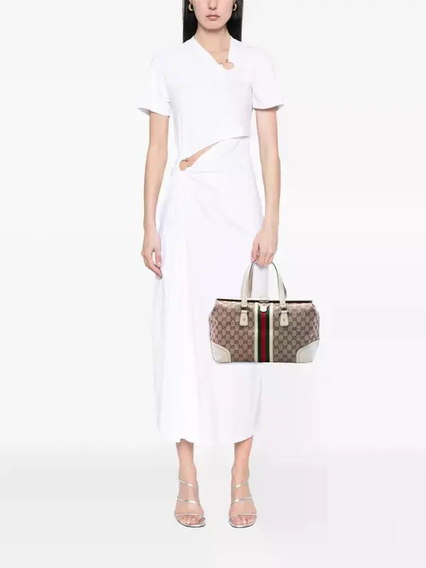 Gucci Gg Canvas Web Treasure Boston Bag