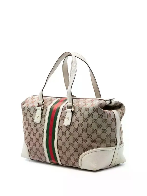 Gucci Gg Canvas Web Treasure Boston Bag