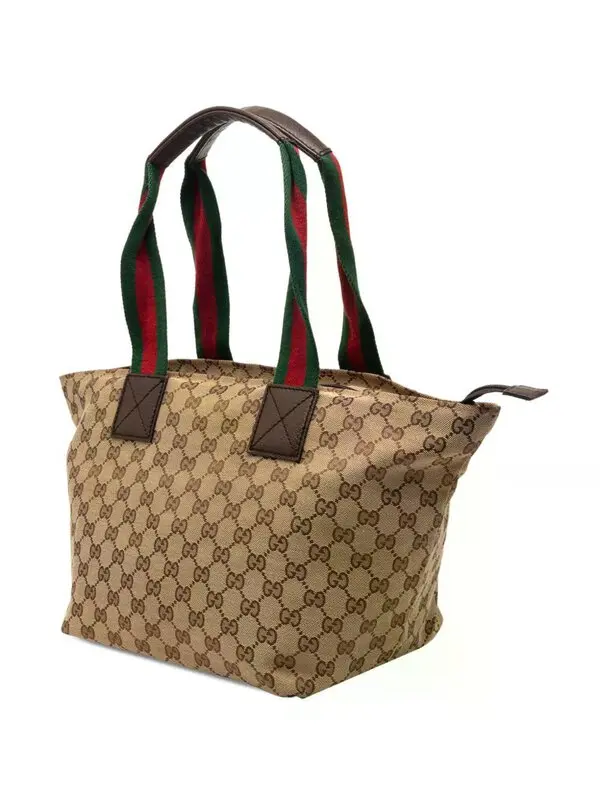 Gucci Gg Canvas Web Tote Bag - Neutrals