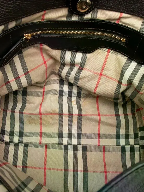 Burberry Small Grained Calfskin Canterbury Tote Bag - Brown