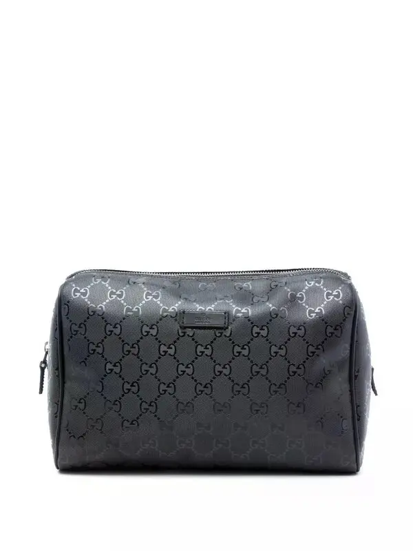 Gucci 2000-2015 Gg Imprime Cosmetic Pouch - Black