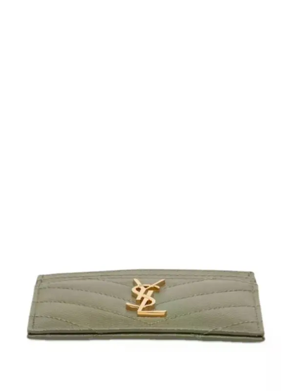 Saint Laurent 2013 Grain De Poudre Monogram Cassandre Case Card Holder