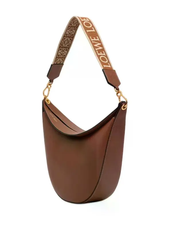 Loewe Small Leather Luna Hobo Bag - Brown
