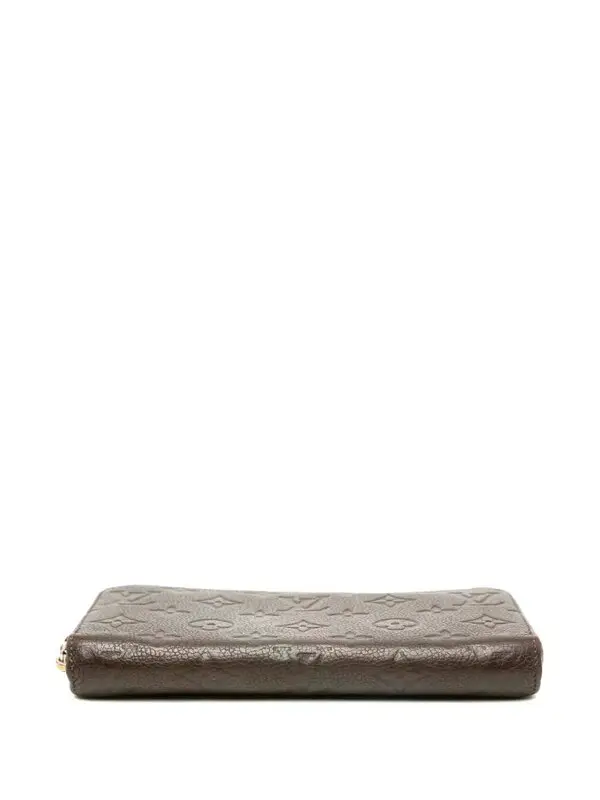 LOUIS VUITTON 2015 Monogram Empreinte Zippy Wallet Long Wallets - Brown