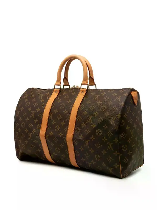 LOUIS VUITTON 1994 Monogram Keepall 45 Travel Bag - Brown
