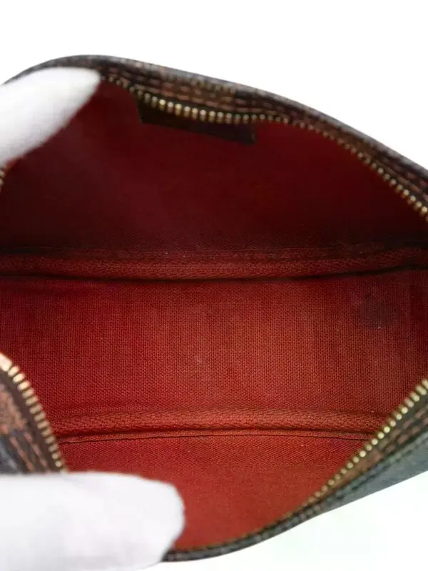 LOUIS VUITTON 2005 Damier Ebene Trousse Pochette Handbag