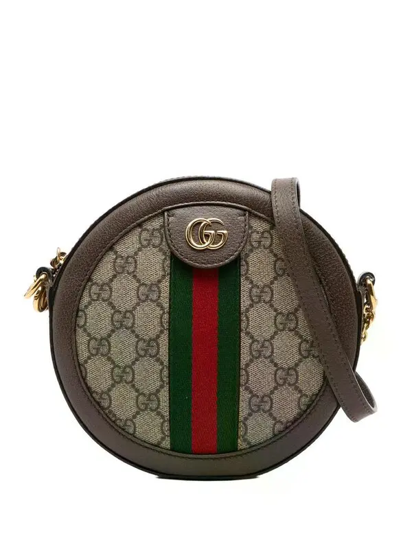 Gucci Gg Supreme Ophidia Round Crossbody Bag