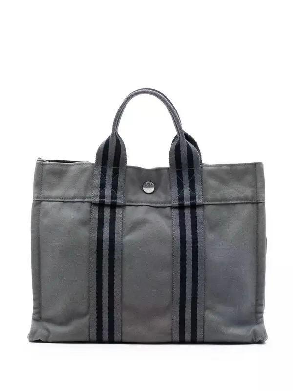 Hermès Canvas Fourre Tout Pm Tote Bag - Grey