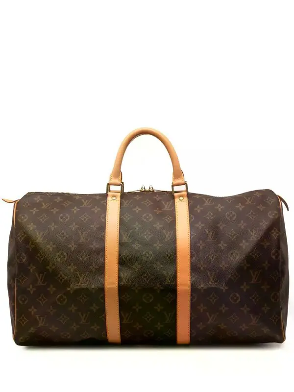 LOUIS VUITTON 2001 Monogram Keepall 50 Travel Bag - Brown