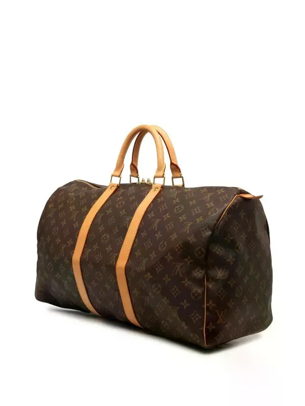 LOUIS VUITTON 2001 Monogram Keepall 50 Travel Bag - Brown