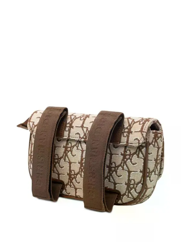Dior 2021 Cactus Jack Oblique Canvas Saddle Arm Pouch - Neutrals