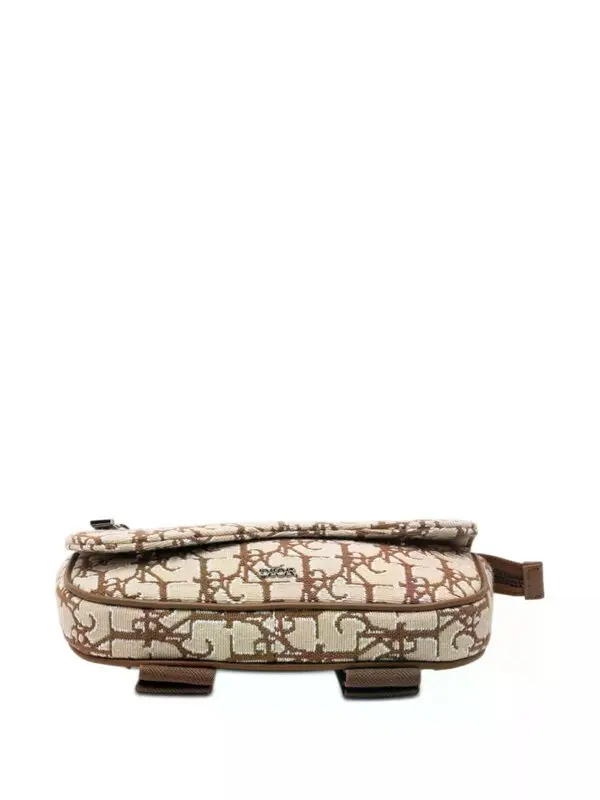 Dior 2021 Cactus Jack Oblique Canvas Saddle Arm Pouch - Neutrals