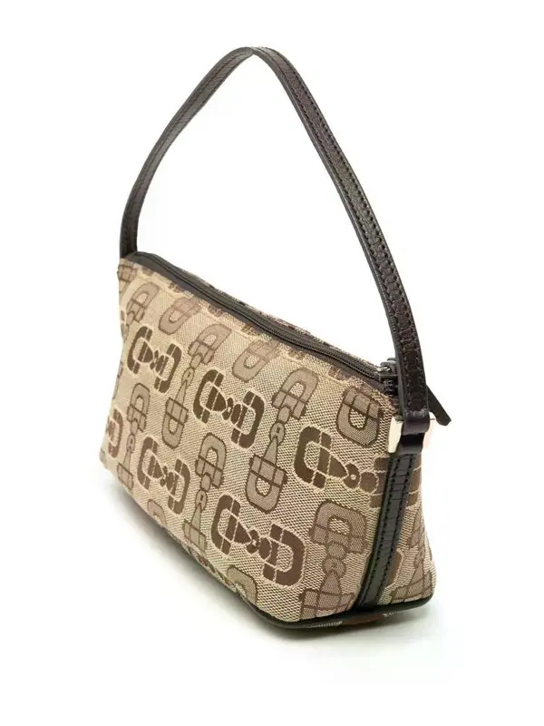 Gucci 2000-2015 Printed Canvas Horsebit Boat Bag
