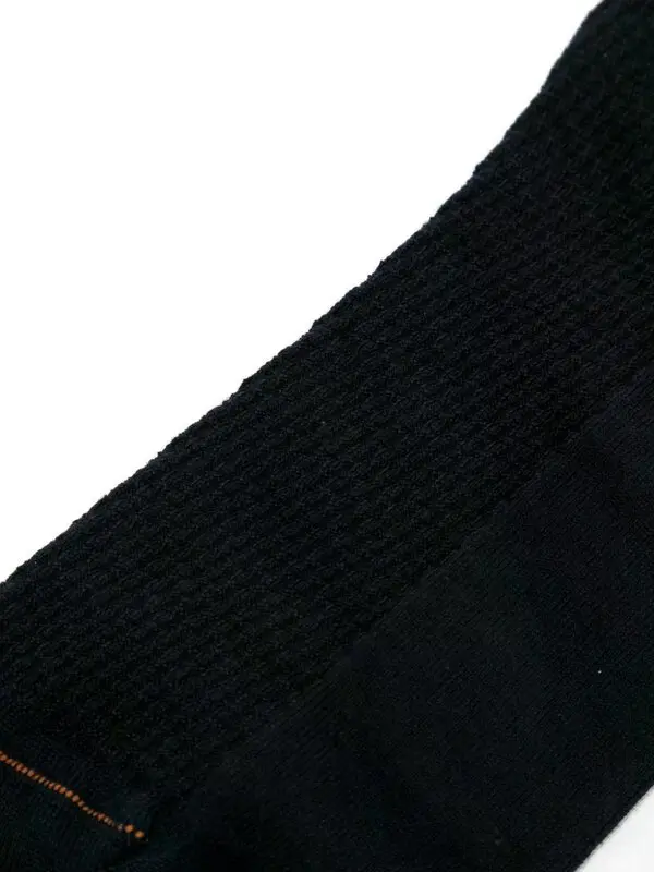 Zegna Microtexture Ankle Socks - Black