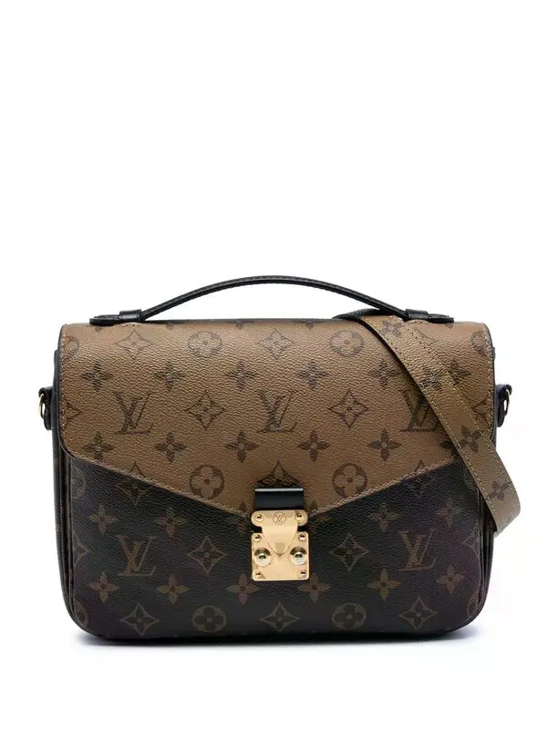 LOUIS VUITTON Monogram Reverse Pochette Metis Satchel 2021-2025 - Brown
