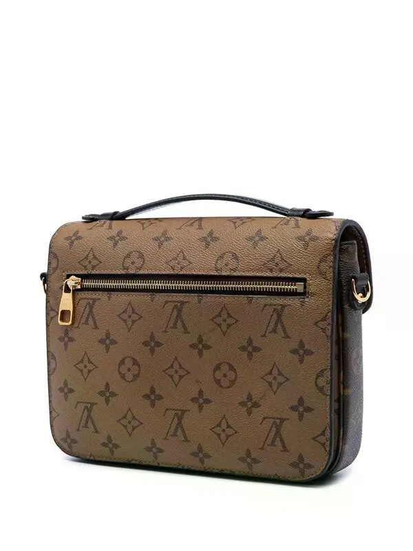 LOUIS VUITTON Monogram Reverse Pochette Metis Satchel 2021-2025 - Brown