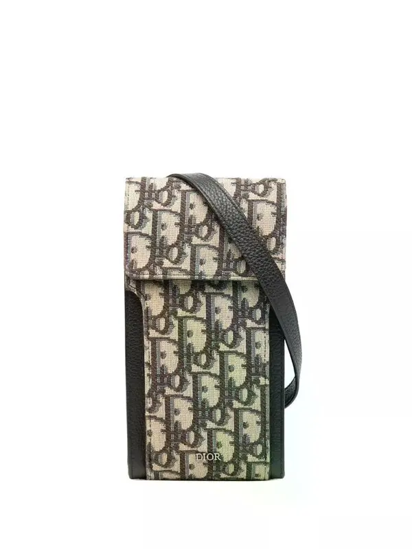 Dior 2019 Oblique Canvas Phone Holder - Blue