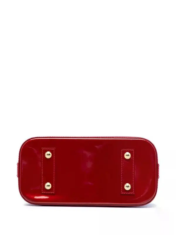 LOUIS VUITTON 2014 Monogram Vernis Alma Bb Satchel - Red