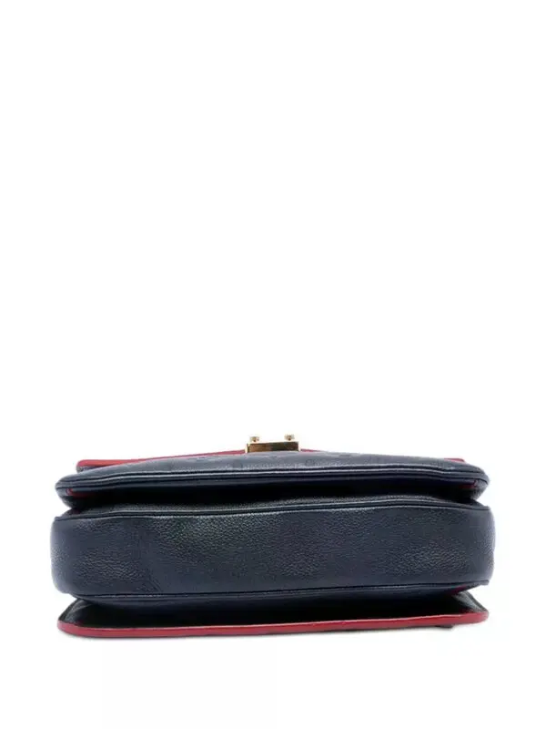LOUIS VUITTON 2017 Monogram Empreinte Pochette Metis Satchel - Blue